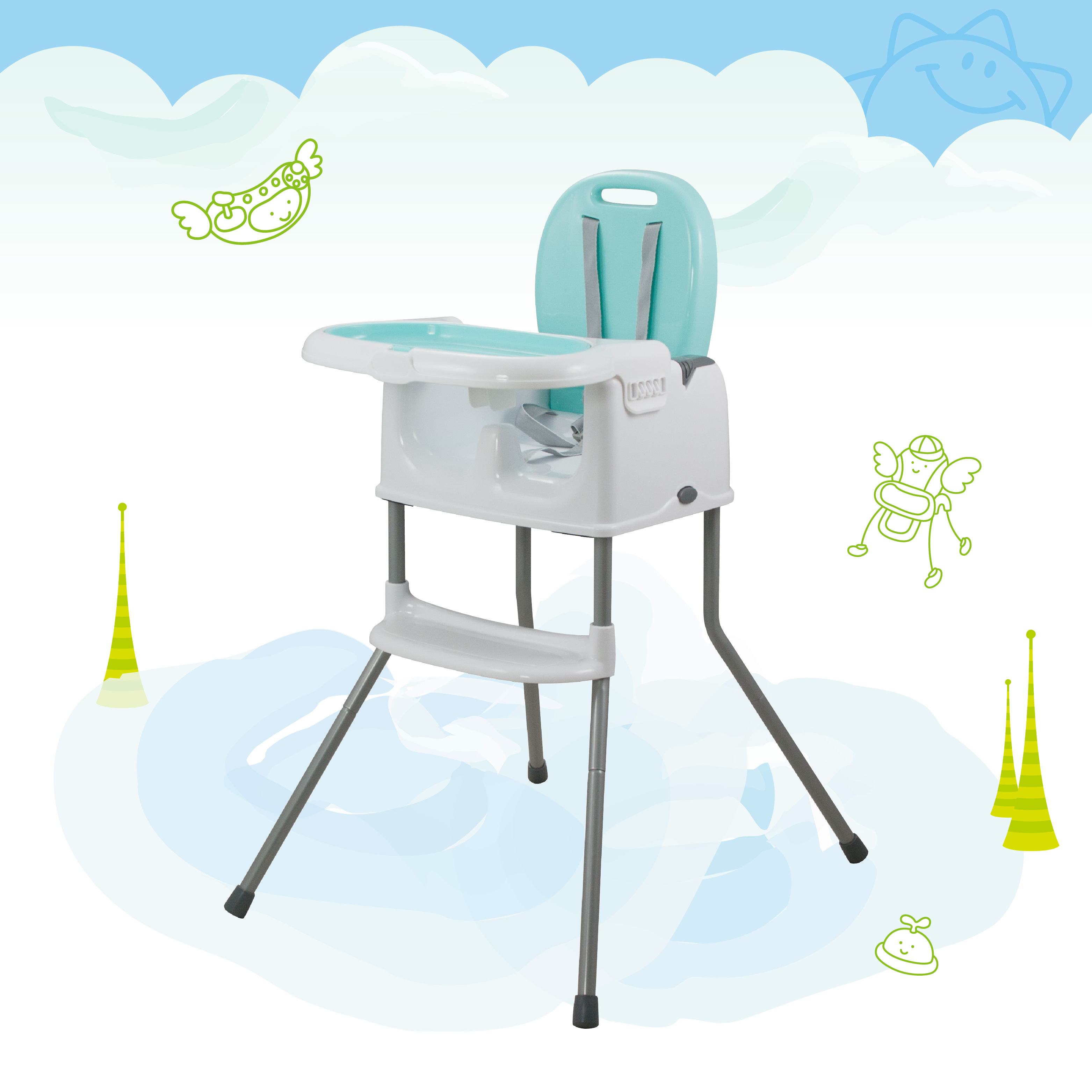 3 in 1 High Chair/BG-83H-JIN SUN GEE PLASTICS CO., LTD. (Babygee)